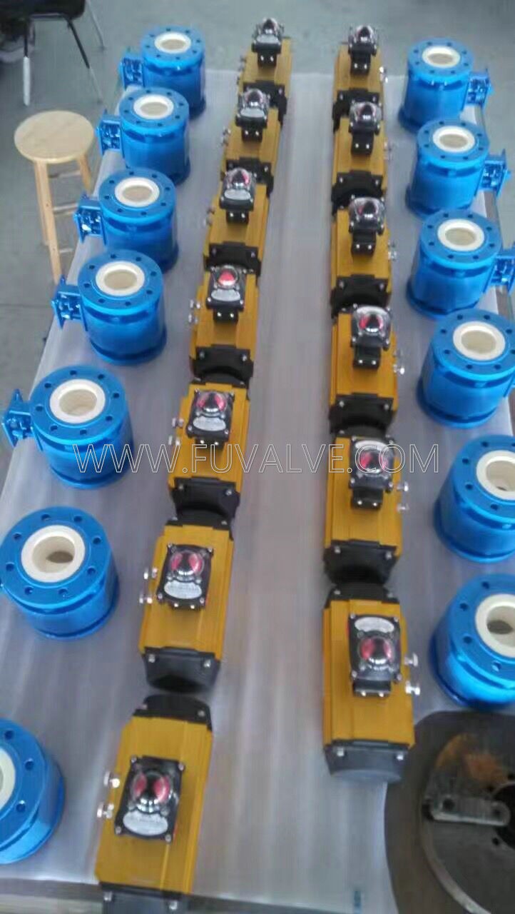 V-port Full Lined Ceramic Ball Valve for paper mill industry - FUVALVE ...