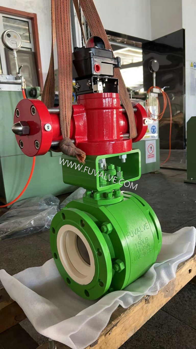 DN150 Hydraulic actuated ceramic ball valve - FUVALVE ENGINEER TEAM