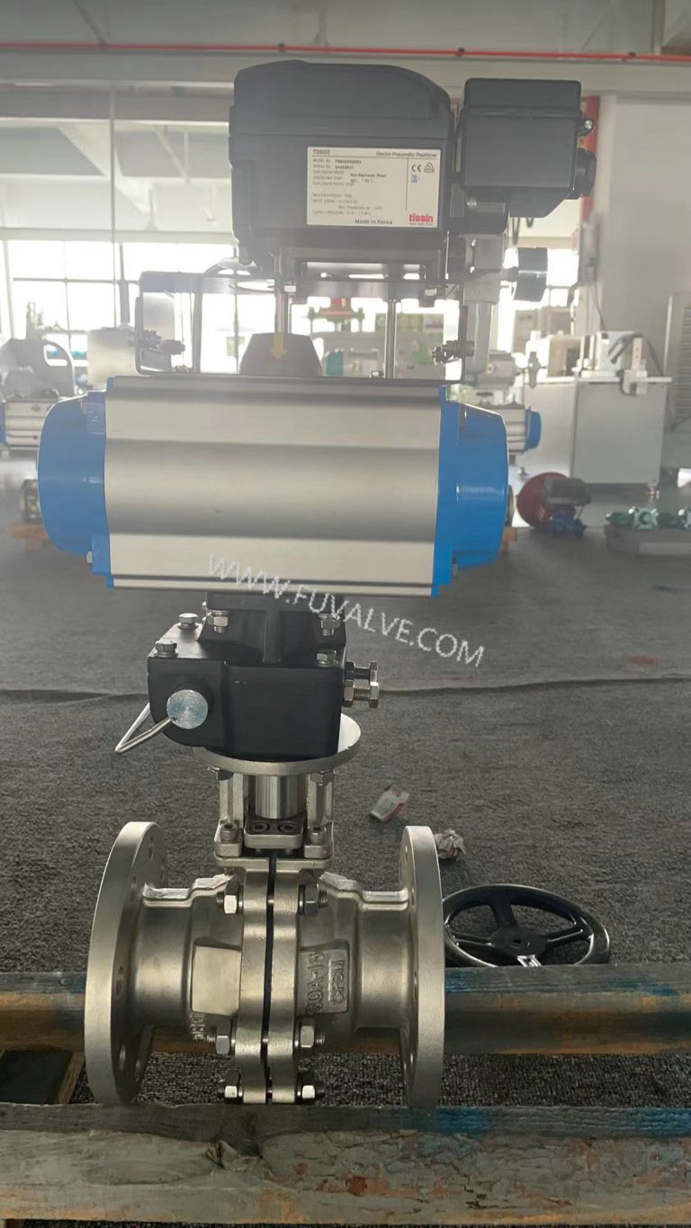 PFA Lined V port control ball valve - FUVALVE ENGINEER TEAM