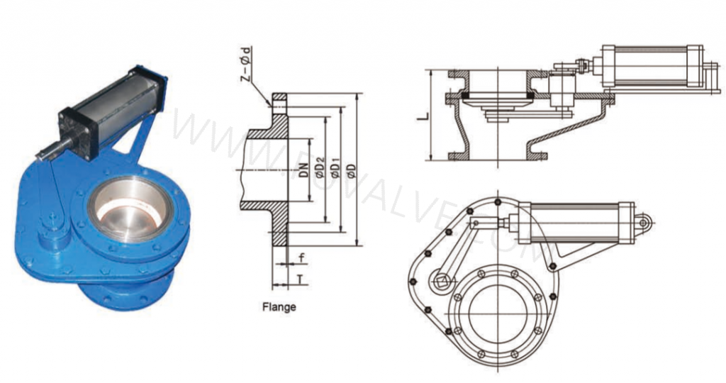 Pneumatic ceramic swing disc valve BZ643/ZKJ-B - FUVALVE ENGINEER TEAM
