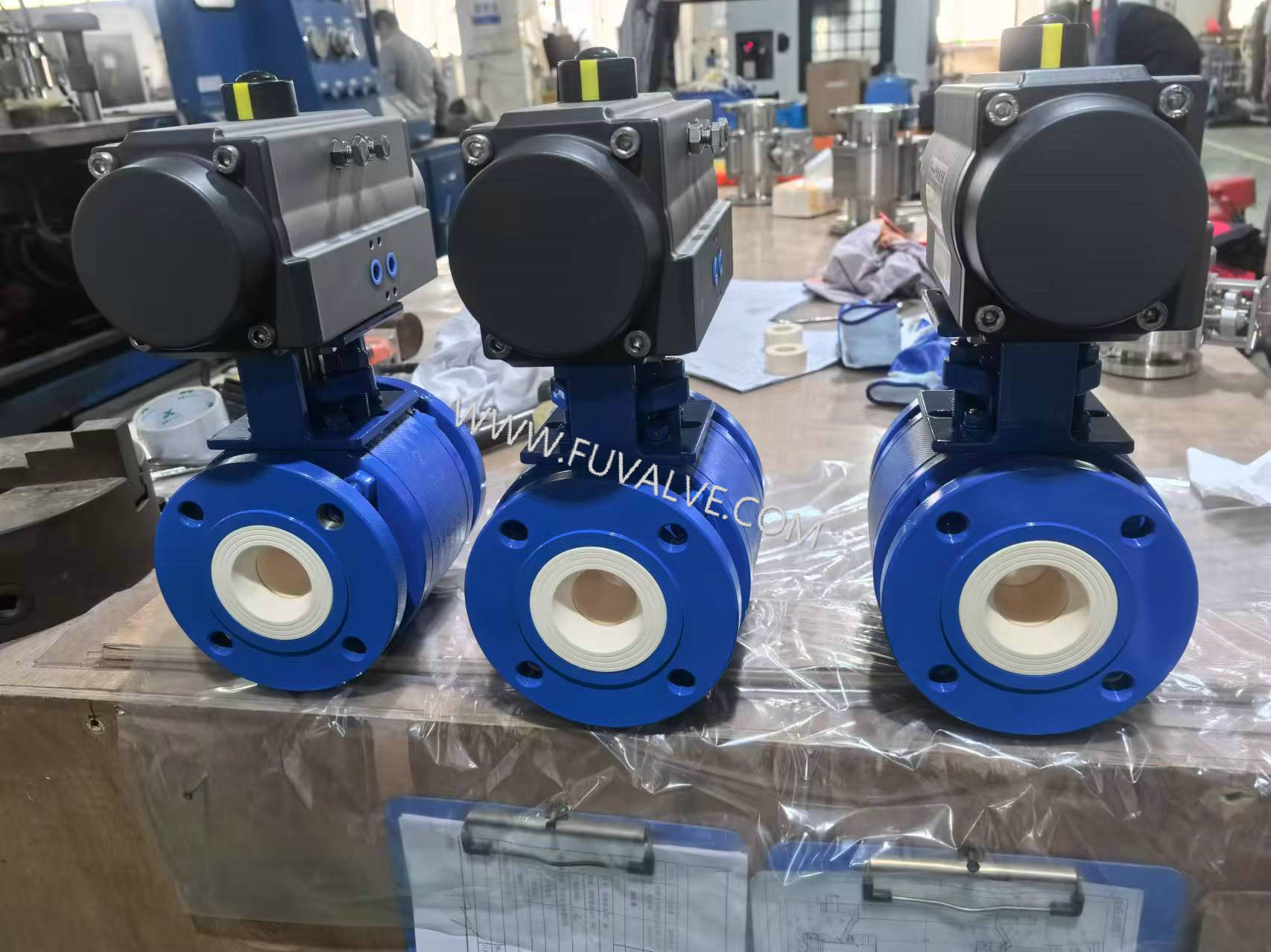 Entrega de válvula de bola de cerámica neumática a Europa y EE. UU ...