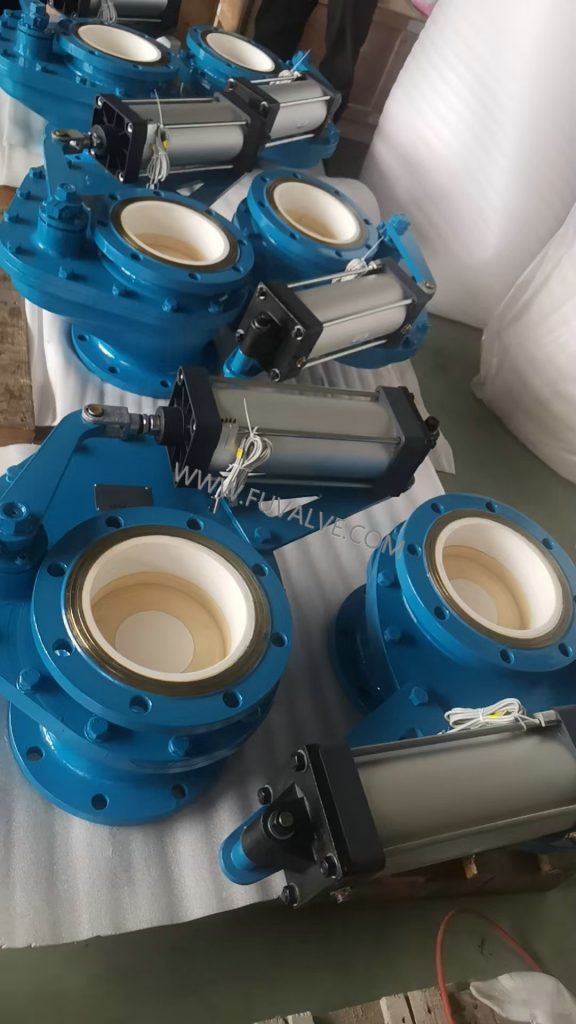 Pneumatic ceramic swing disc feeding valve BZ643/ZKJ - FUVALVE ENGINEER ...